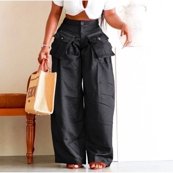 Unbranded | Pants & Jumpsuits | Women Palazzo Cargo Beggi Pants Size ...